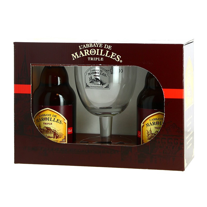 Acheter un coffret 2 bières d'abbaye au meilleur prix + 1 verre