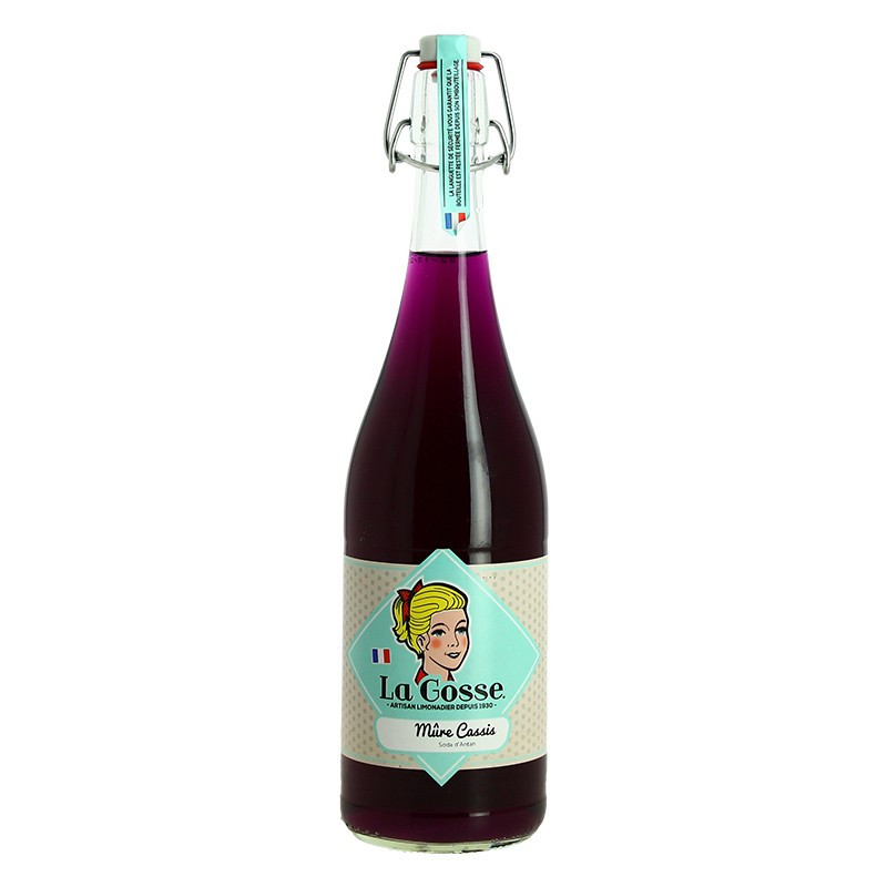 Limonade artisanal la gosse mûre cassis en bouteille 75 cl