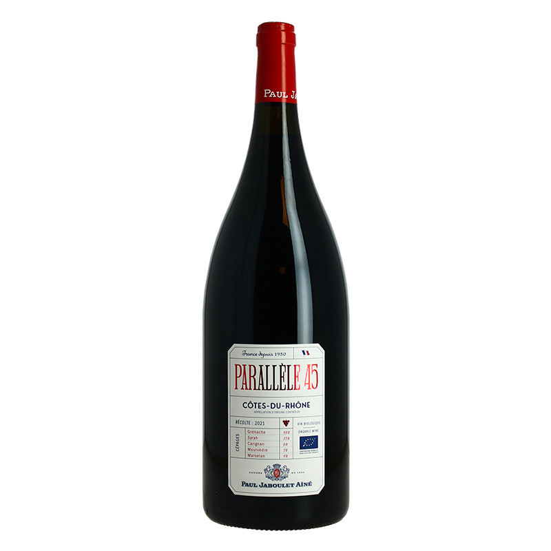 parallèle 45 vin rouge des côtes du Rhône magnum par Jaboulet