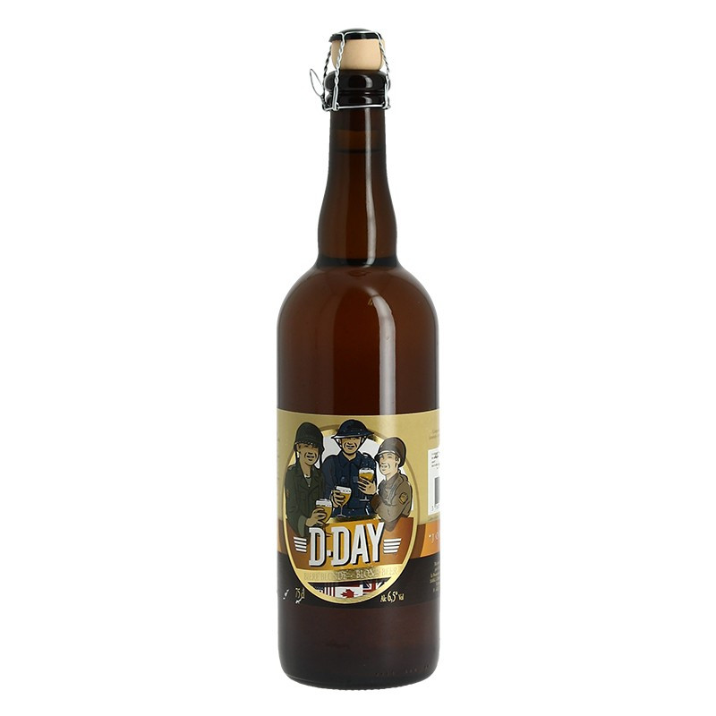 D-Day bière blonde de la brasserie Noyon produite dans le Nord
