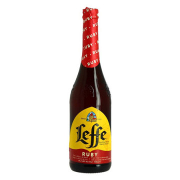 Leffe ruby une bière rouge Belge d'Abbaye
