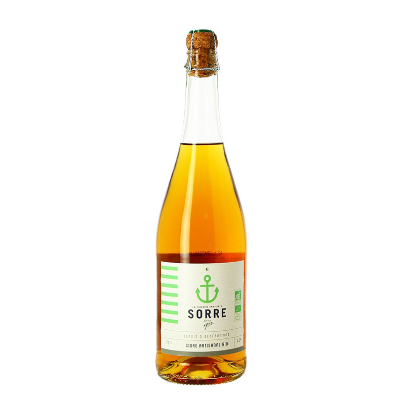 Acheter Cidre Biologique Brut Marinière Par la Cidredie Sorre 75cl